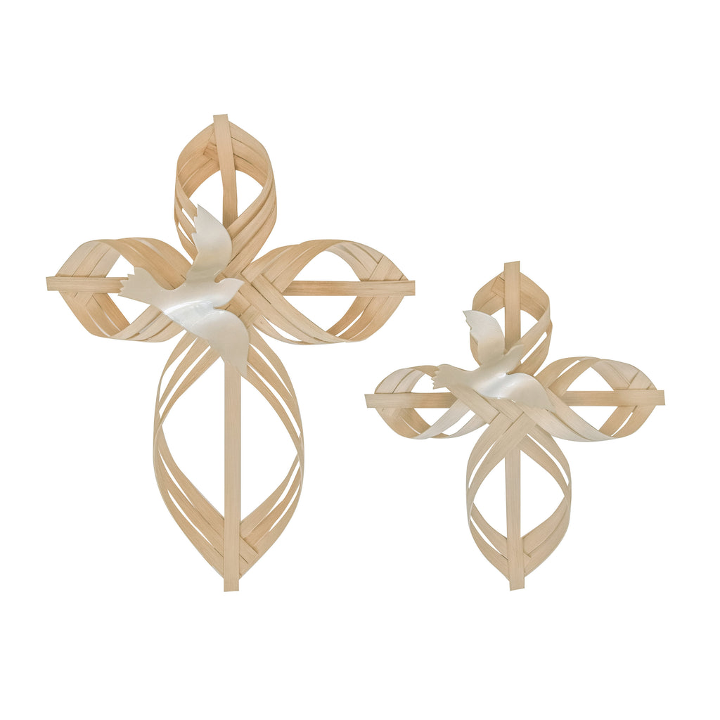 Woven Bamboo Cross – Fig & Dove