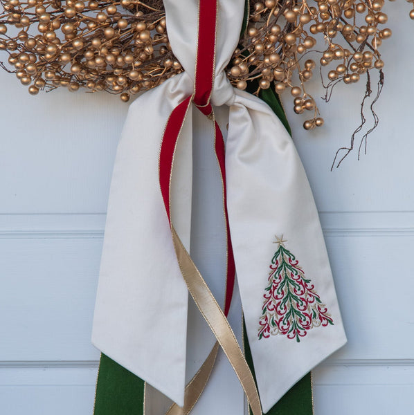 Christmas Tree Wreath Sash – Fig & Dove