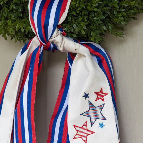 Red, White + Blue Grosgrain Striped Ribbon - 4" – Fig & Dove