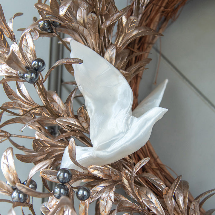Trio of Sculpted White Doves – Fig & Dove