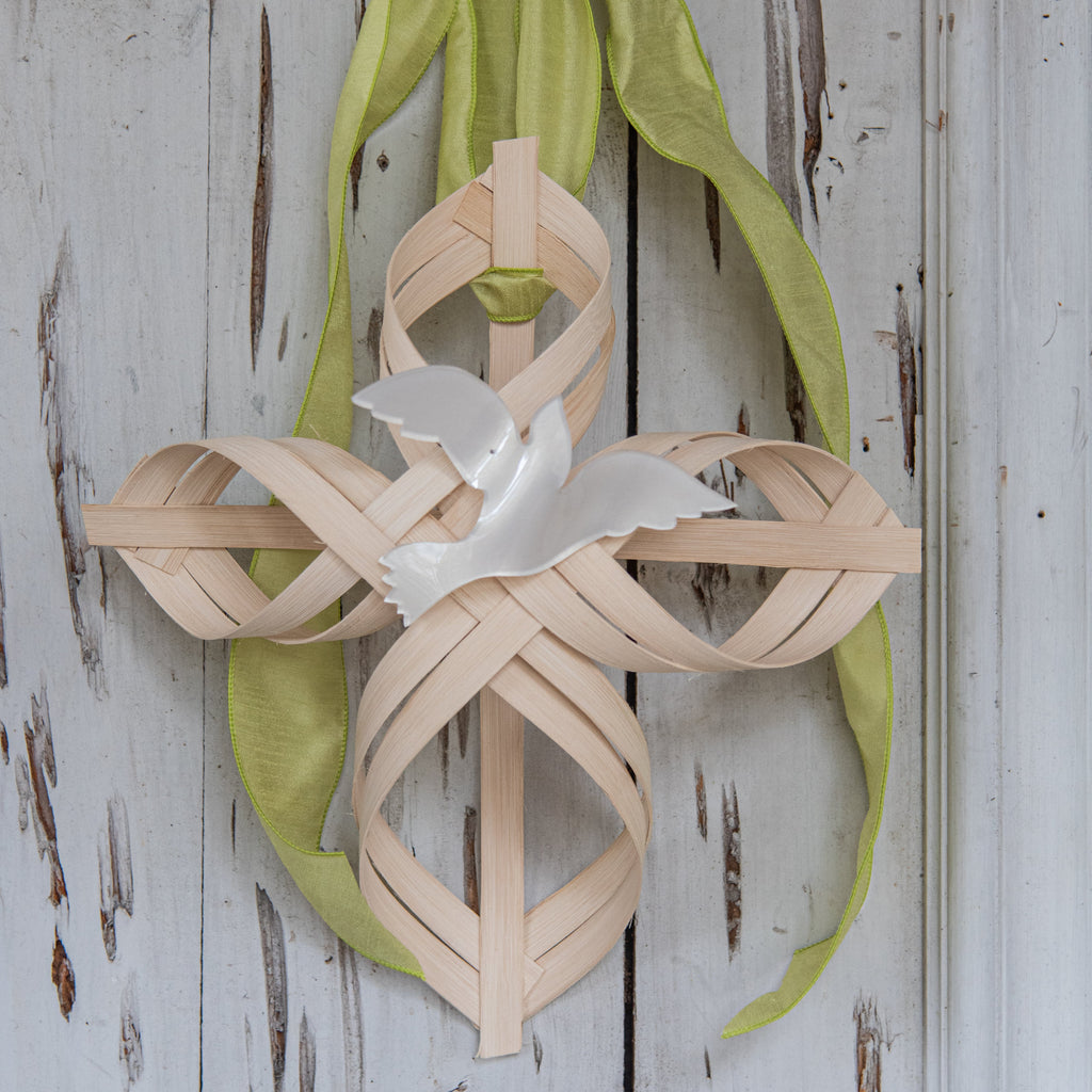Woven Bamboo Cross – Fig & Dove