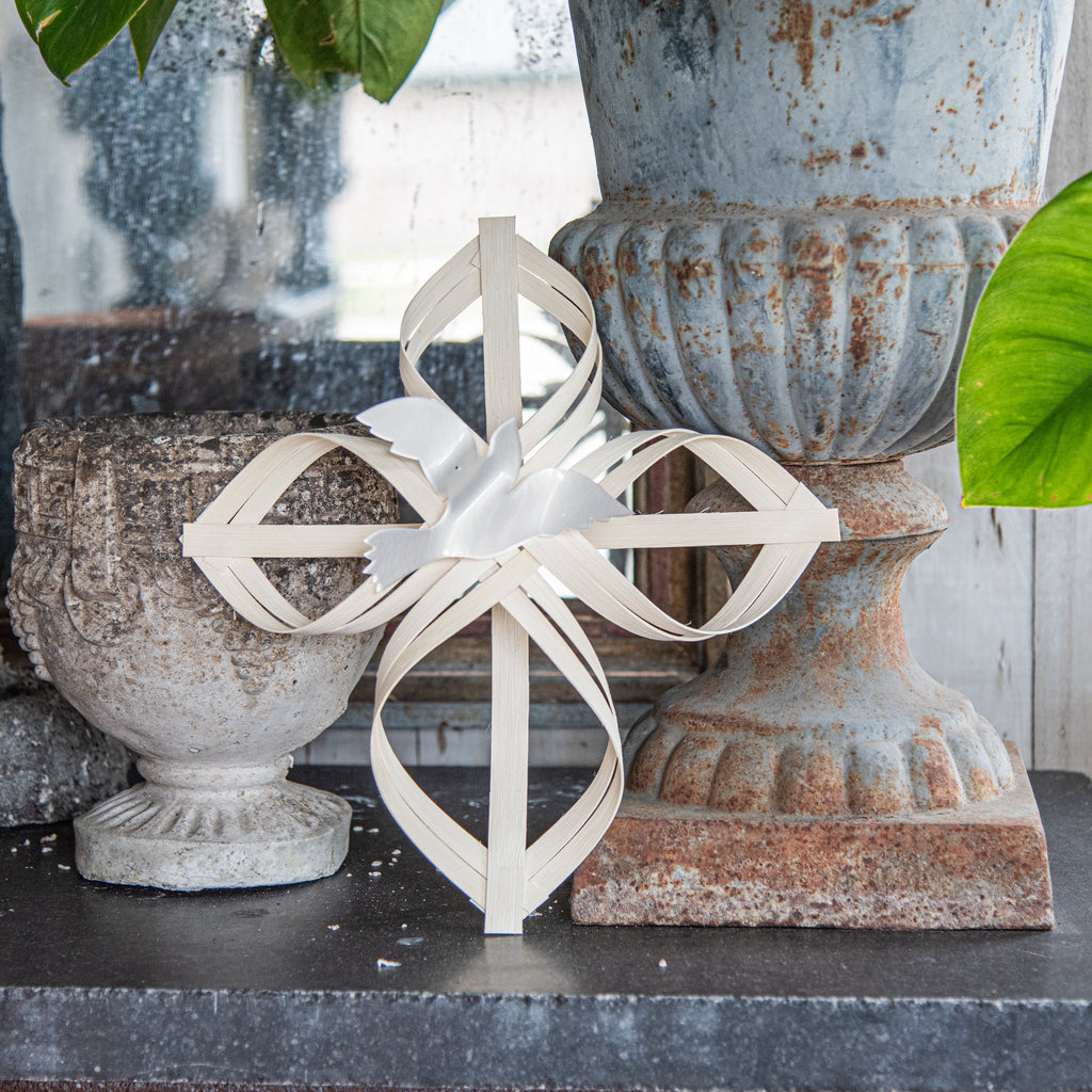 Woven Bamboo Cross – Fig & Dove