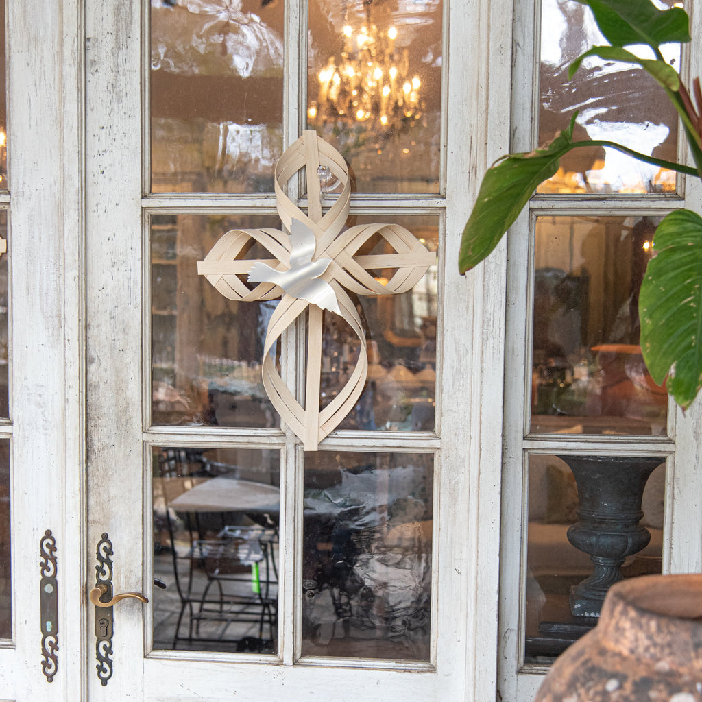 Woven Bamboo Cross – Fig & Dove