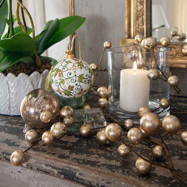 Gold Metallic Ball Garland 48" – Fig & Dove