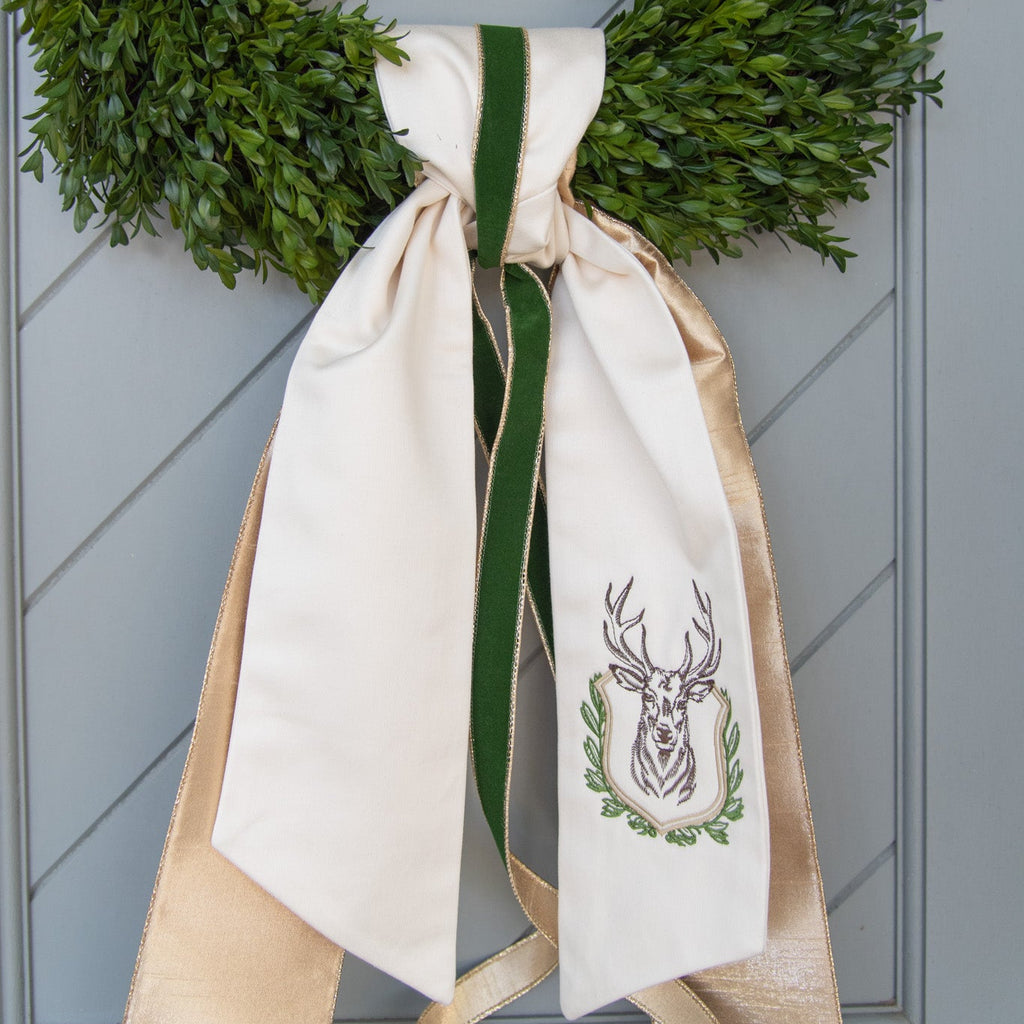 Mounted Stag Wreath Sash – Fig & Dove