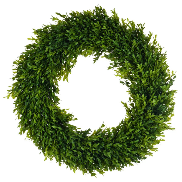 Round Boxwood Wreath 24" | Wreaths & Garlands | Fig & Dove
