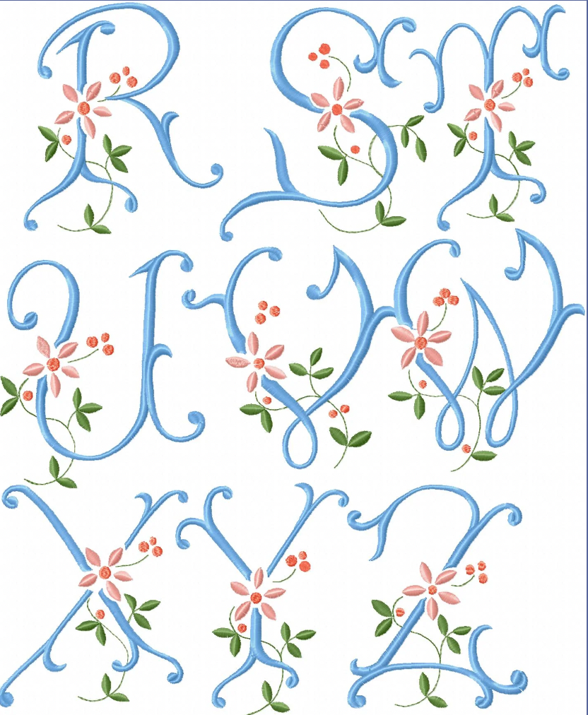 Spring Monogram Wreath Sash – Fig & Dove
