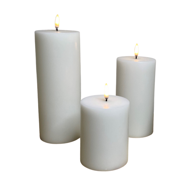 Flameless LED Pillar Candle| LED Candle| Hurricane Candle – Fig & Dove