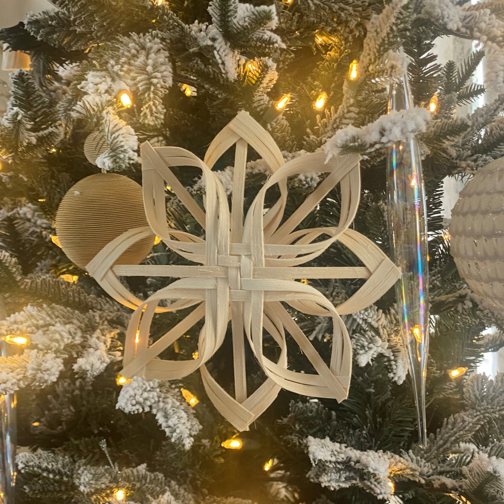 Woven Bamboo Snowflake – Fig & Dove